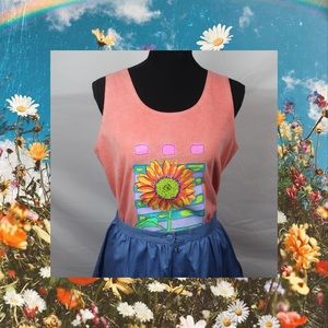 Vintage | Tops | Vtg 993 Fresh Produce Floral Tank | Poshmark